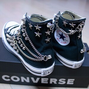 Genuine CONVERSE Black With Star & Chains All-star Chuck Taylor ...