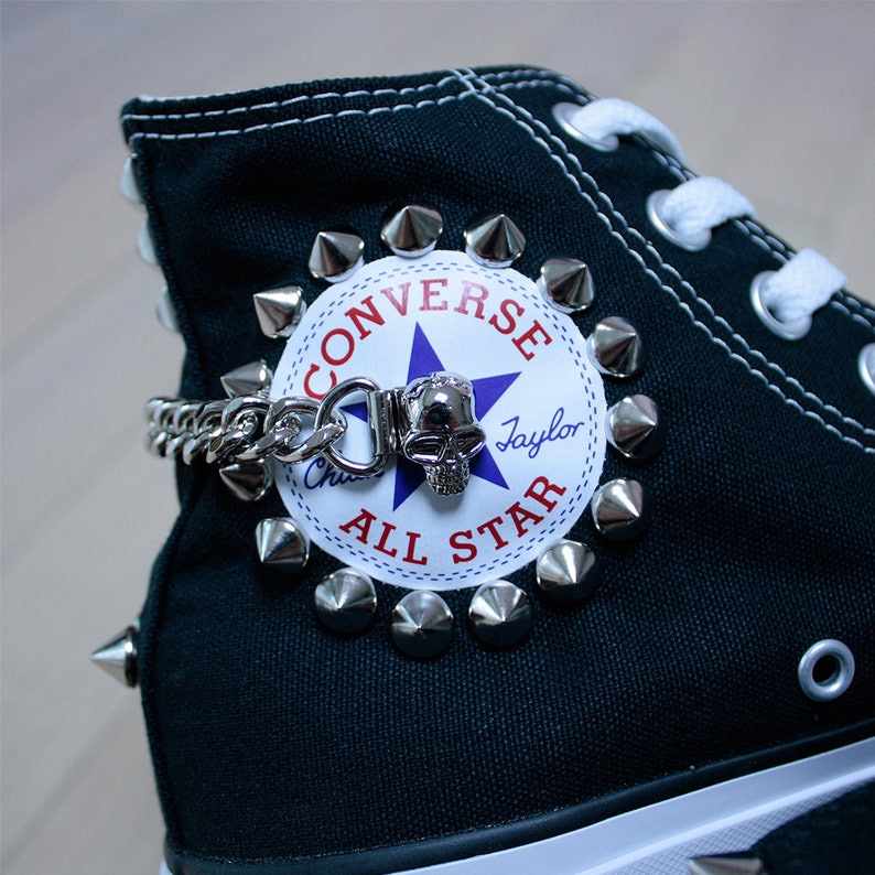 Genuine CONVERSE Black With Skull & Chains All-star Chuck Taylor ...
