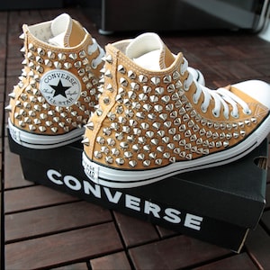 Genuine CONVERSE Burnt Honey With Studs All-star Chuck Taylor Sneakers ...
