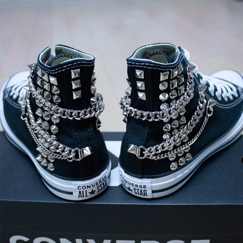 Genuine CONVERSE Black With Skull & Chains All-star Chuck Taylor ...