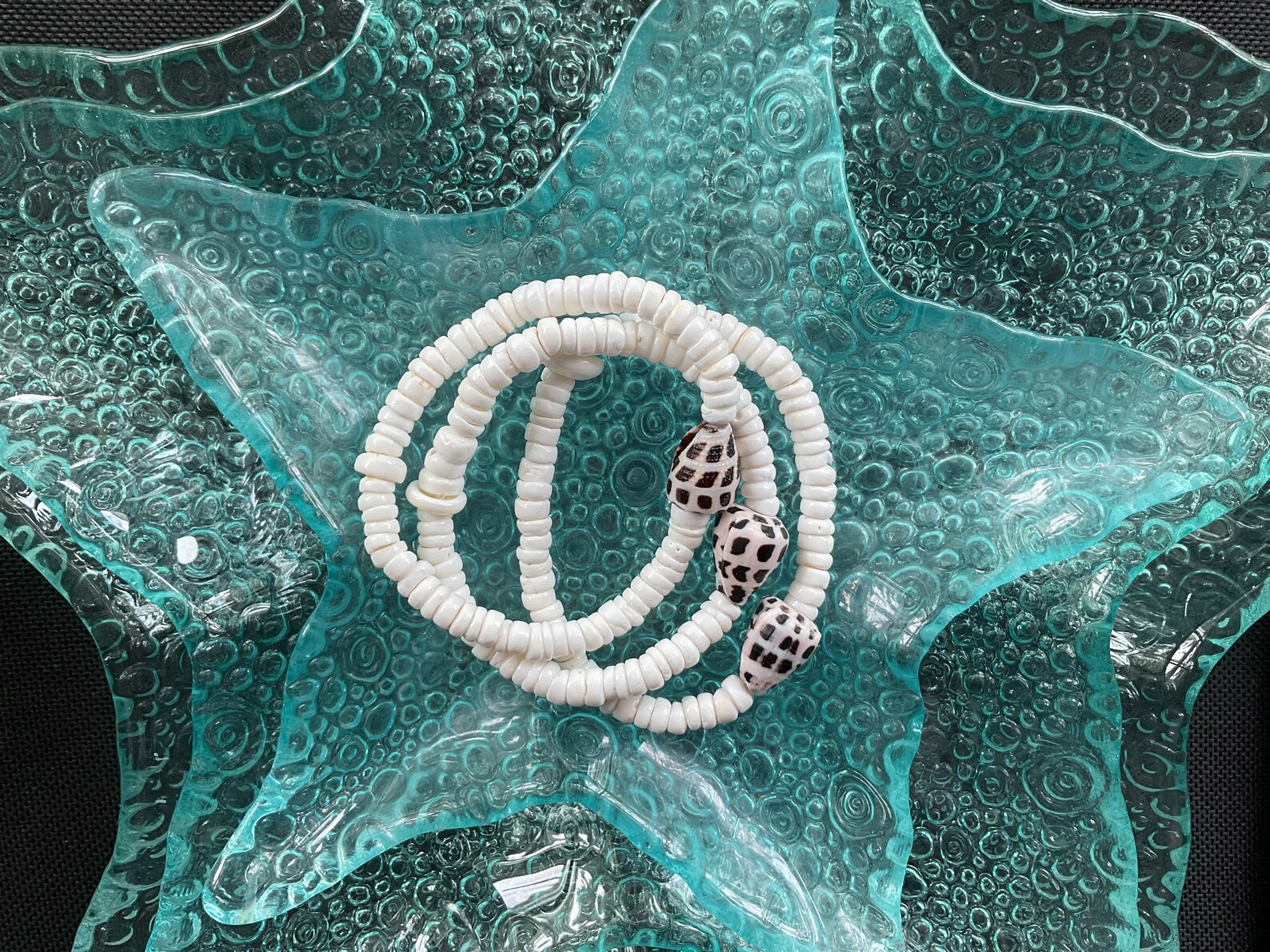 Puka Shell Bracelet With Hawaiian Cone Shell - Etsy