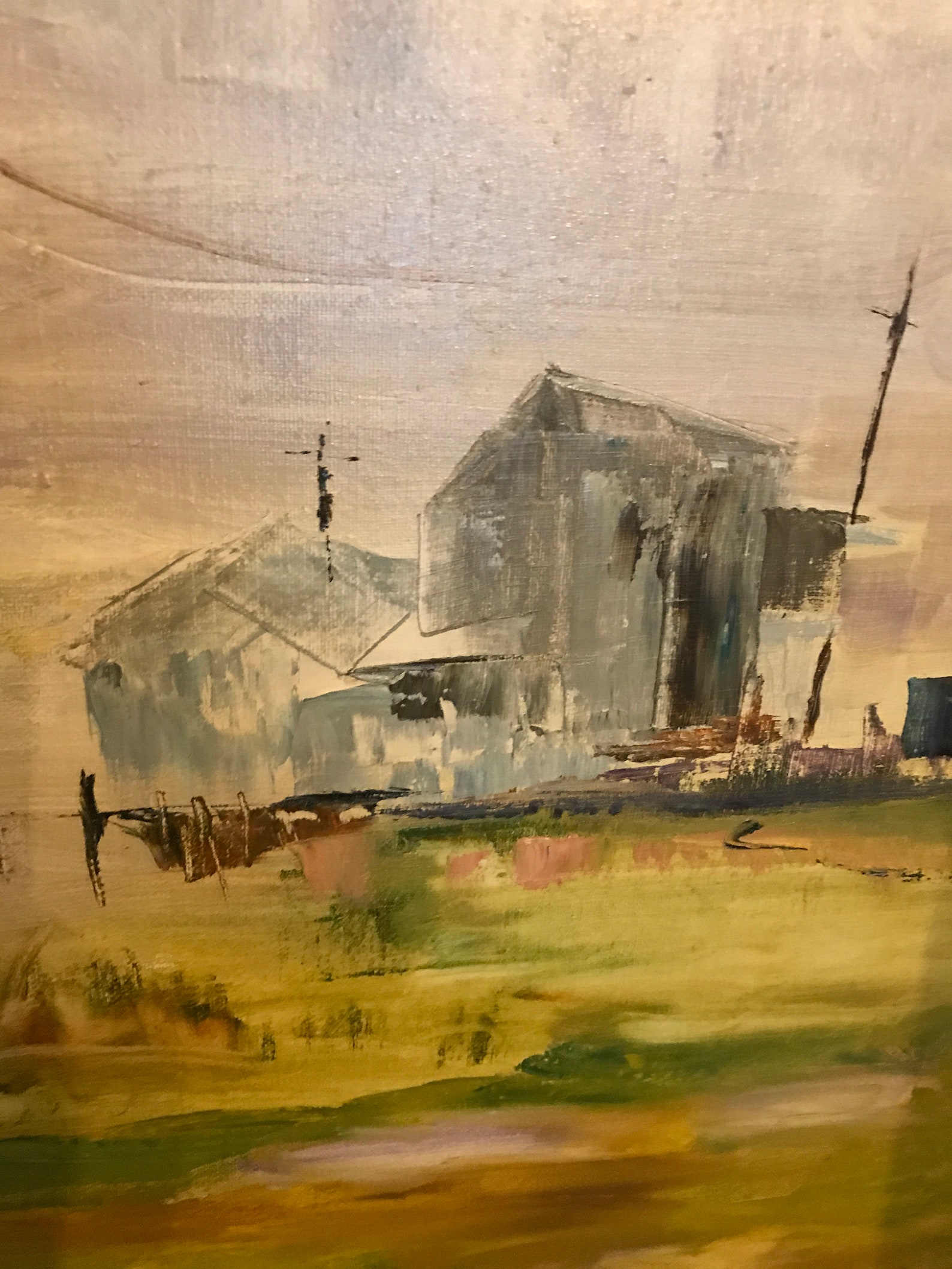 The Shack, Abstract Oil Painting, Vintage, Seascape, Beach Landscape ...