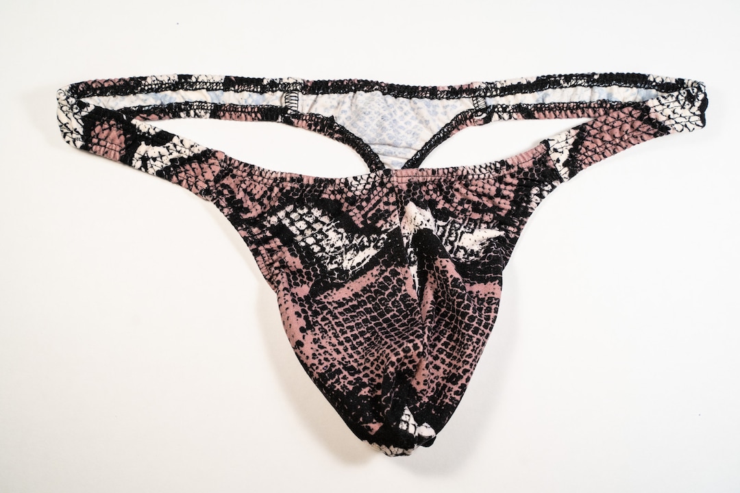 Mens Thong Underwear Pink Snakeskin - Etsy