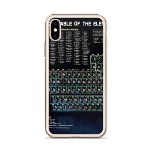 Nerd Geek Periodic Table of the Elements Vintage Chart Black iPhone ...