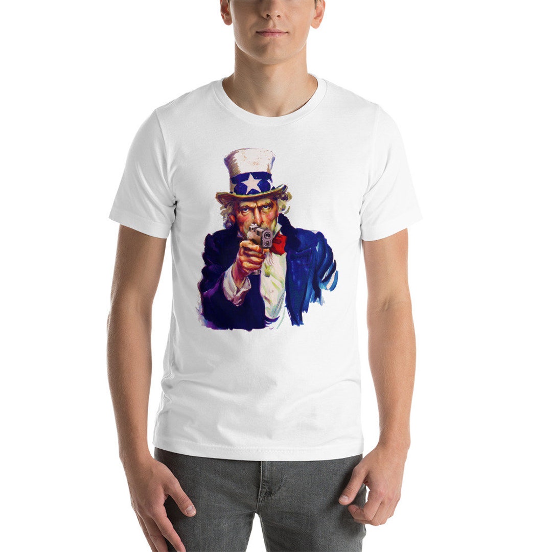 American Flag Protest Uncle Sam With Gun Wants You - Etsy