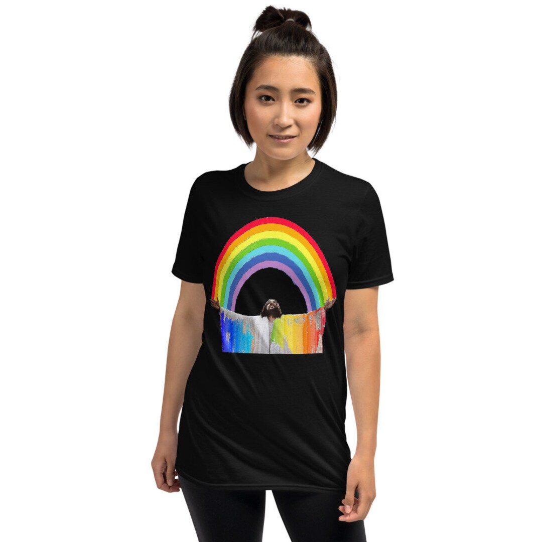 Rainbow Jesus Christian LGBTQ Christian LGBT Gay Pride T-shirt - Etsy