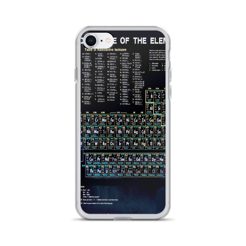 Nerd Geek Periodic Table of the Elements Vintage Chart Black iPhone ...
