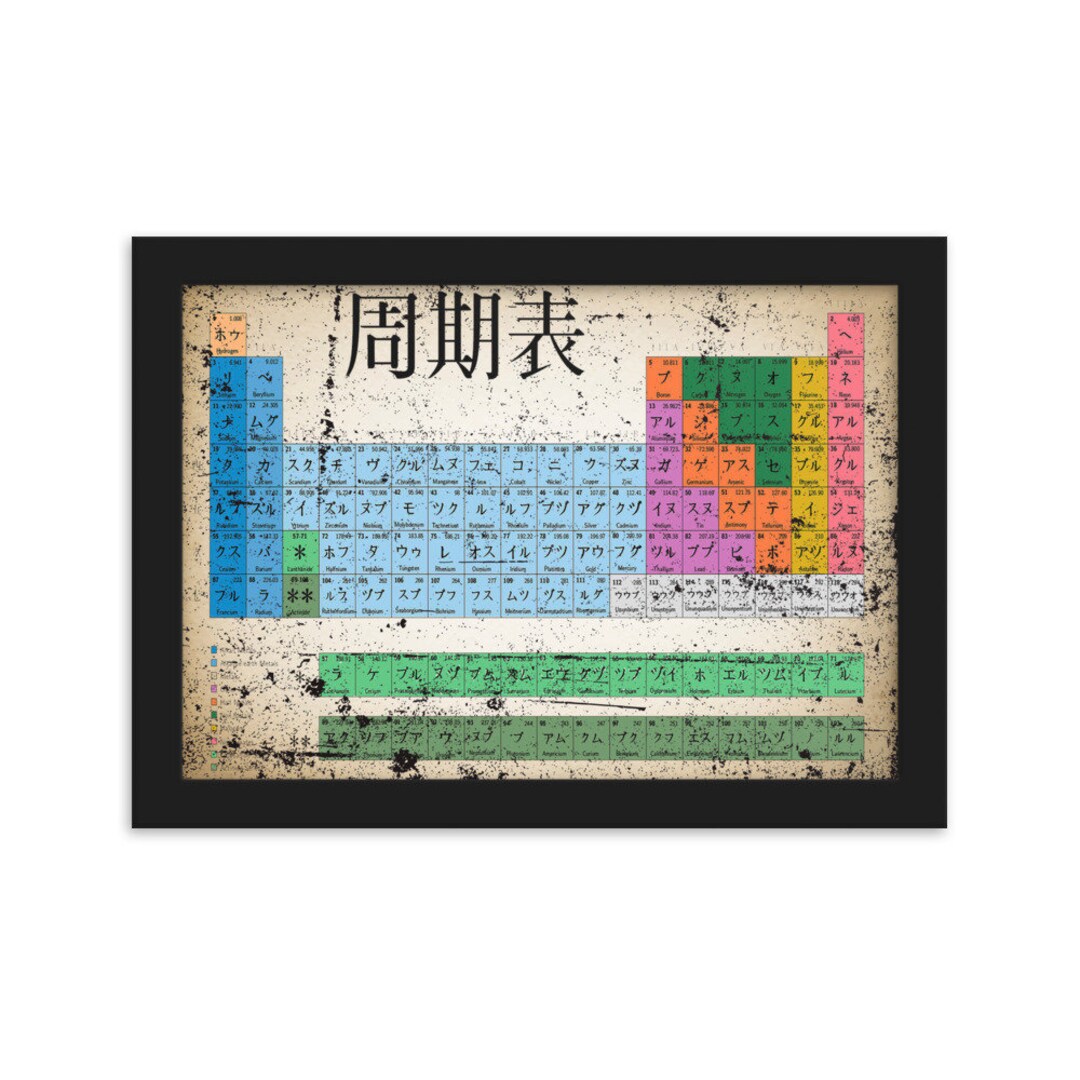 Japan Japanese Periodic Table of the Elements Vintage Chart - Etsy