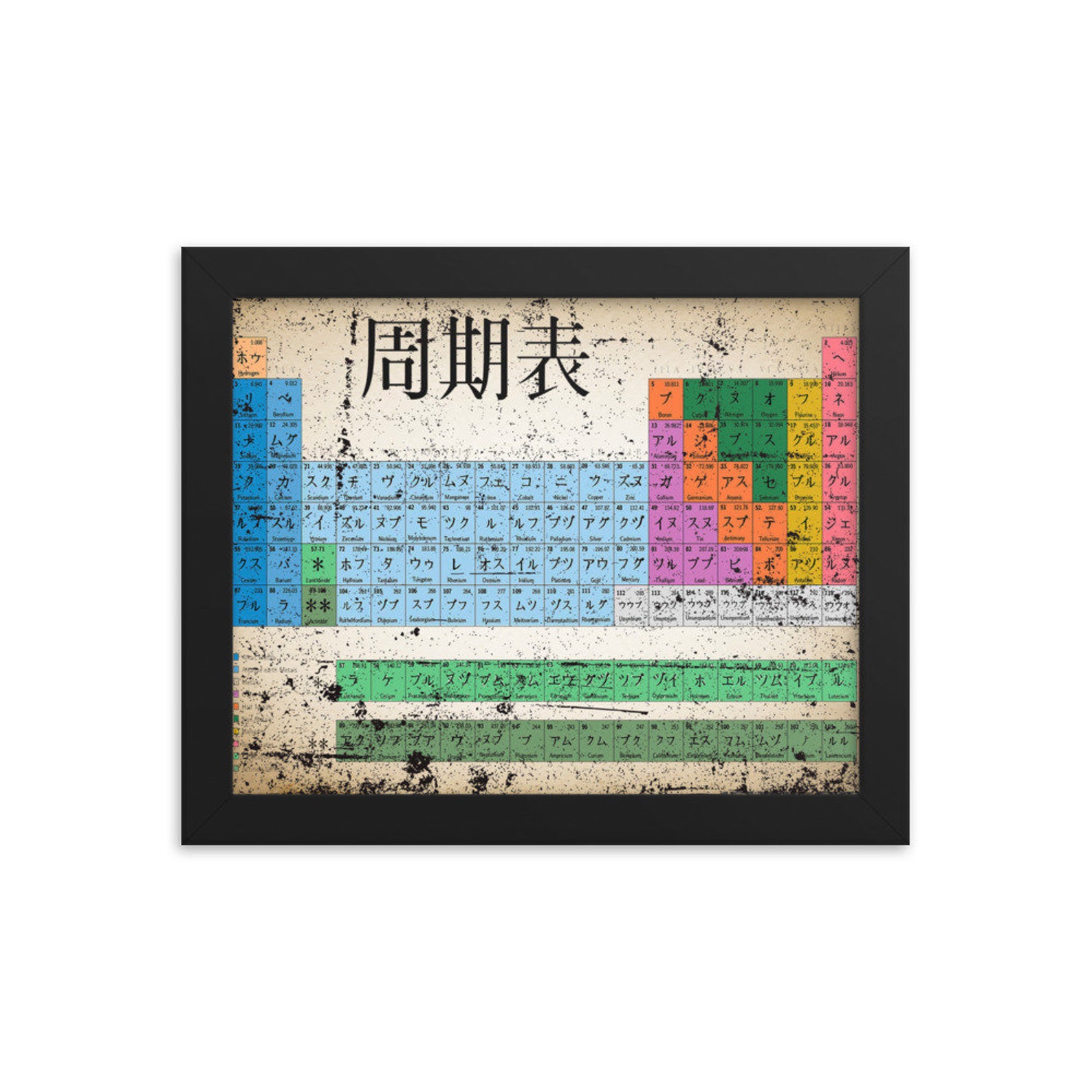 Japan Japanese Periodic Table of the Elements Vintage Chart - Etsy