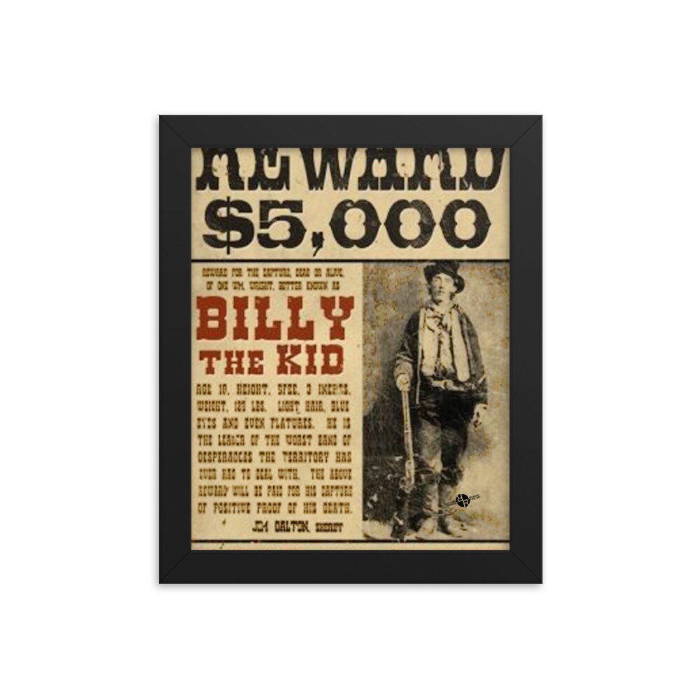 Billy the Kid Mug Shot Wanted Poster Mugshot West Cowboy - Etsy Canada