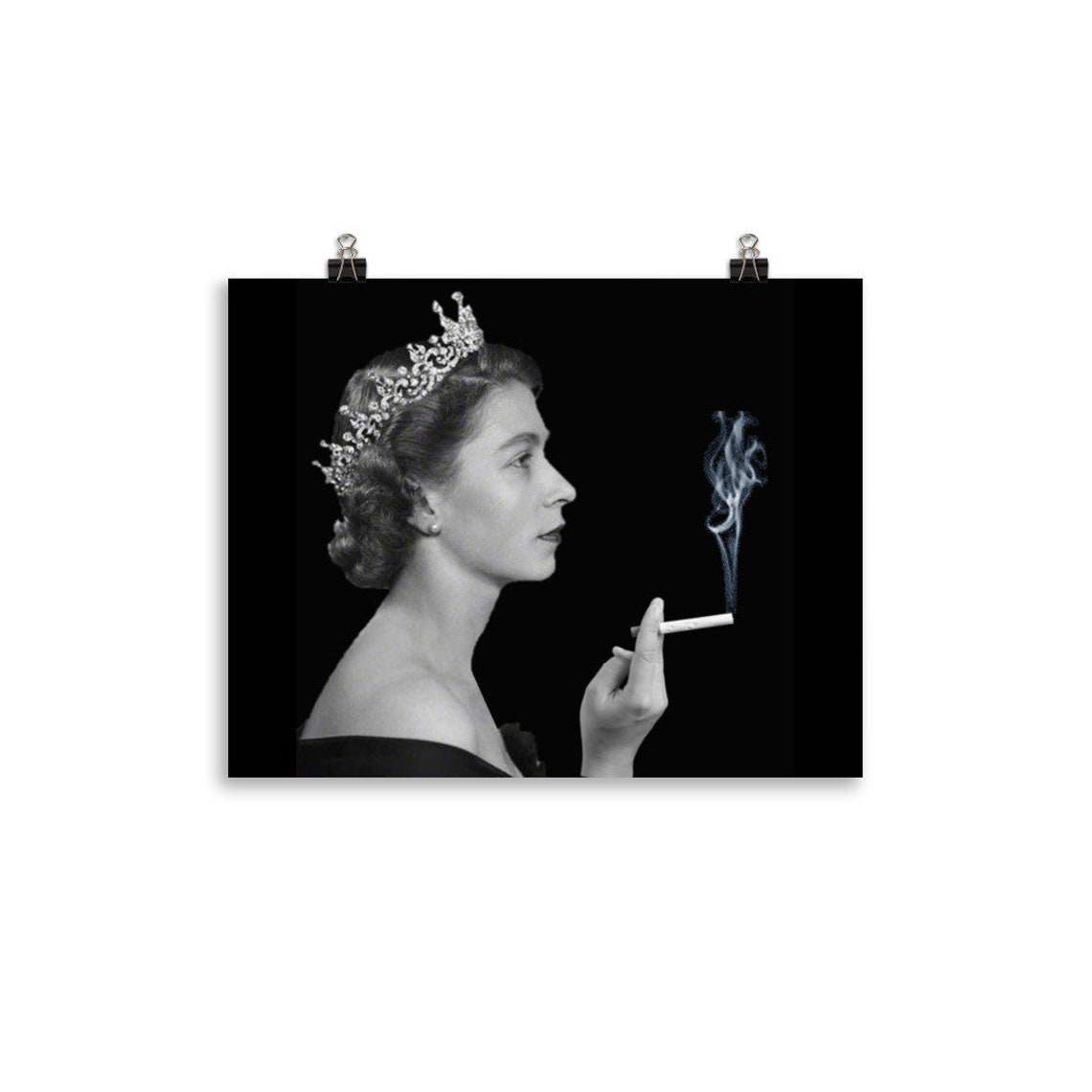 Queen Elizabeth Smoking Poster - Etsy