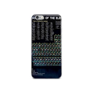 Nerd Geek Periodic Table of the Elements Vintage Chart Black iPhone ...