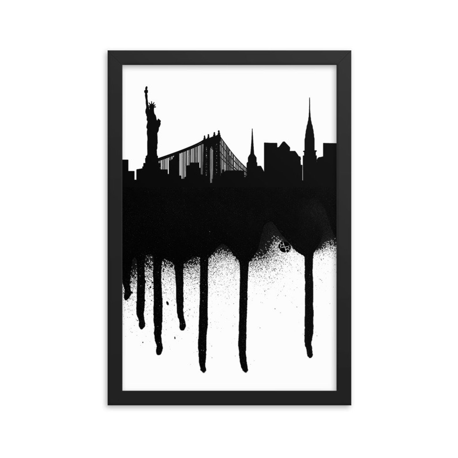 New York Spray Paint Graffiti Framed Poster - Etsy