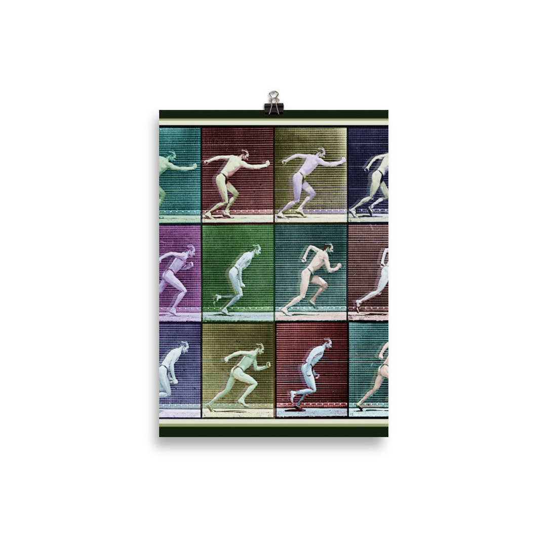 Time Lapse Motion Study Man Running Study Photography Pop Art Vintage ...
