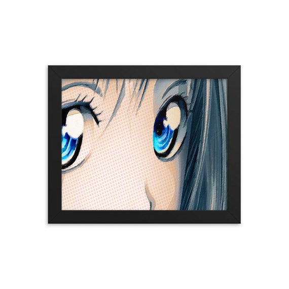 Anime Girl Eyes 2 Gold 6 Enhanced Matte Paper Framed Poster | Etsy