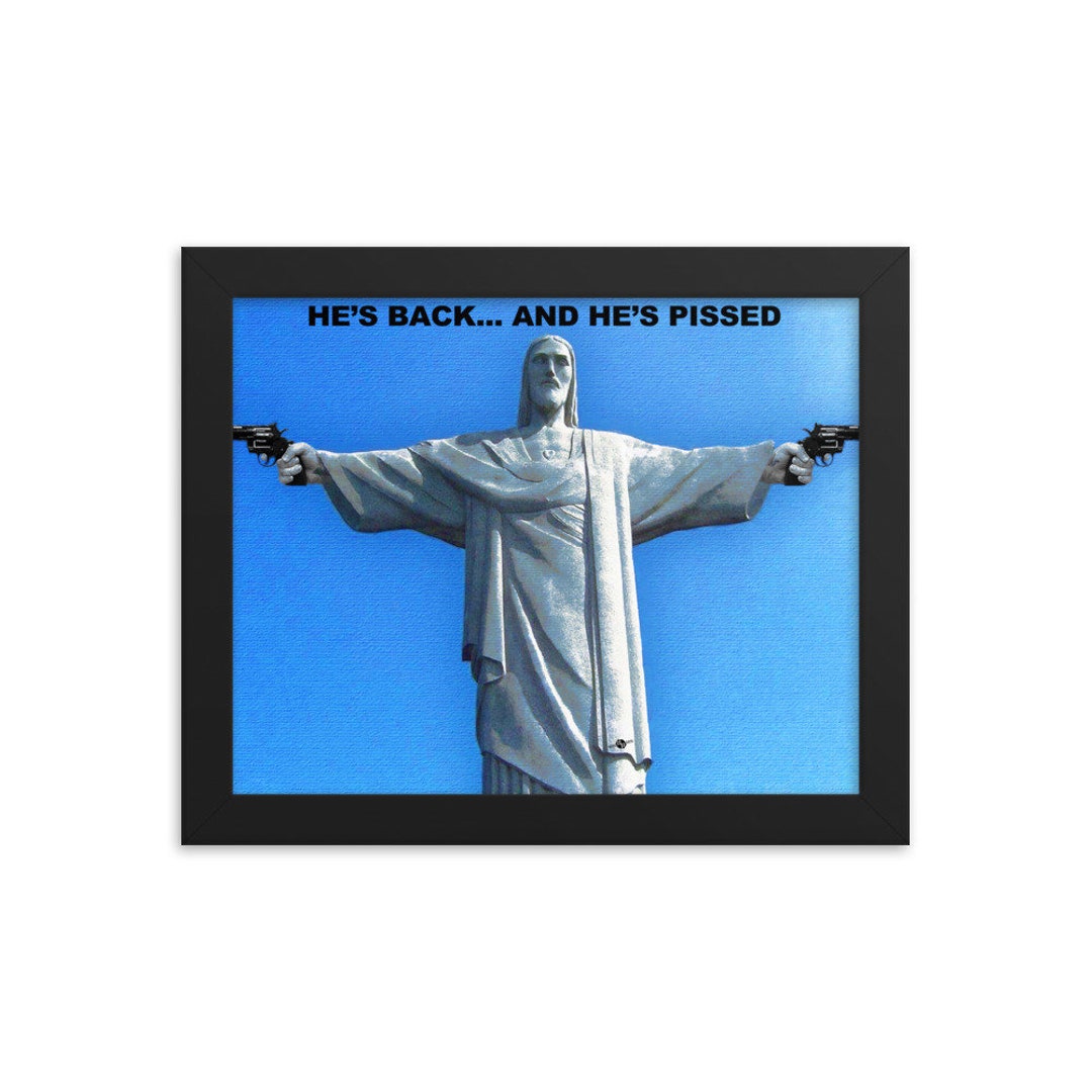 Redemption Jesus and Guns Enhanced Matte Paper Framed Poster (in) - Etsy