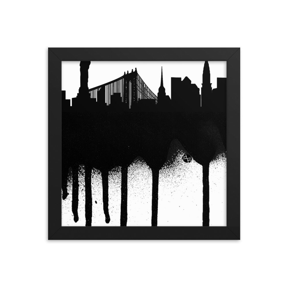 New York Spray Paint Graffiti Framed Poster | Etsy