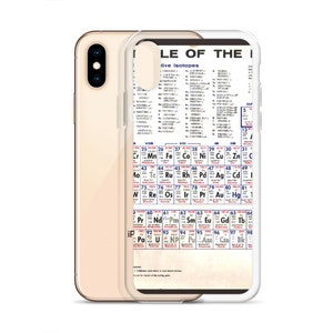 Nerd Geek Periodic Table of the Elements Vintage Chart Warm iPhone Case ...