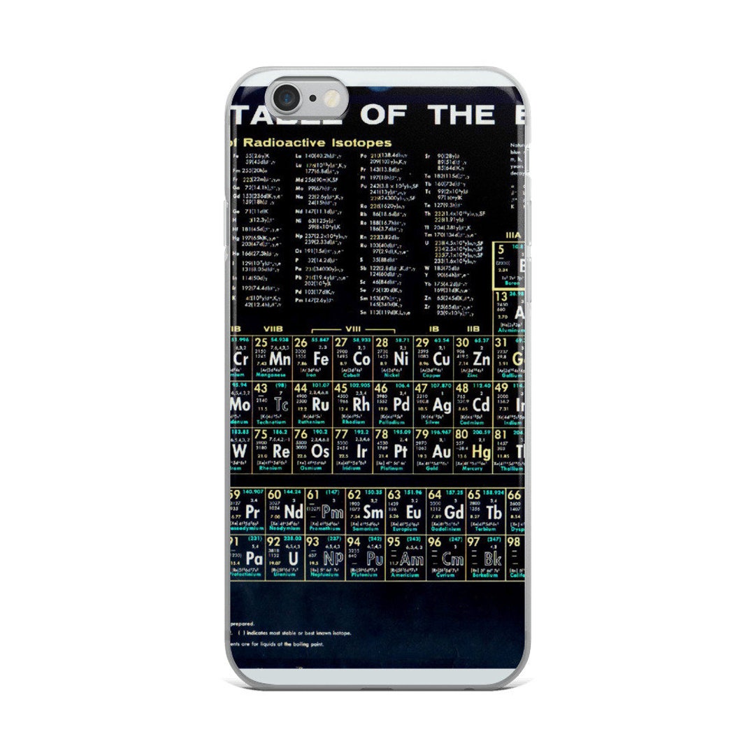 Periodic Table of the Elements Vintage Chart Black iPhone Case - Etsy