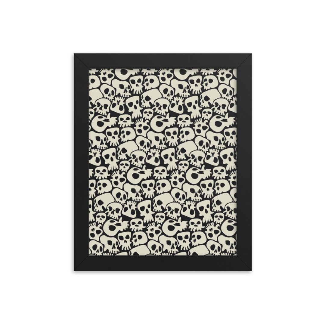 Rubino Skull Design Pattern Framed Photo Paper Poster - Etsy