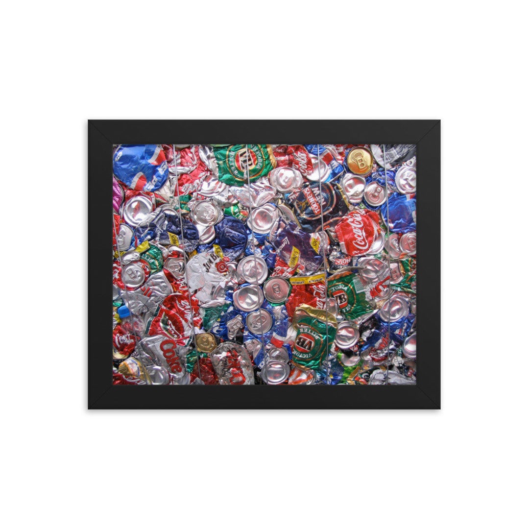 Trashed Cans Painting Over Photo Enhanced Matte Paper Framed Poster (in ...