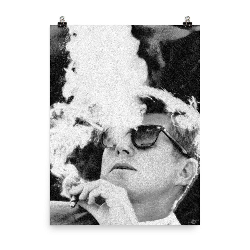 JFK Cigar and Sunglasses Cool President Photo Poster - Etsy UK