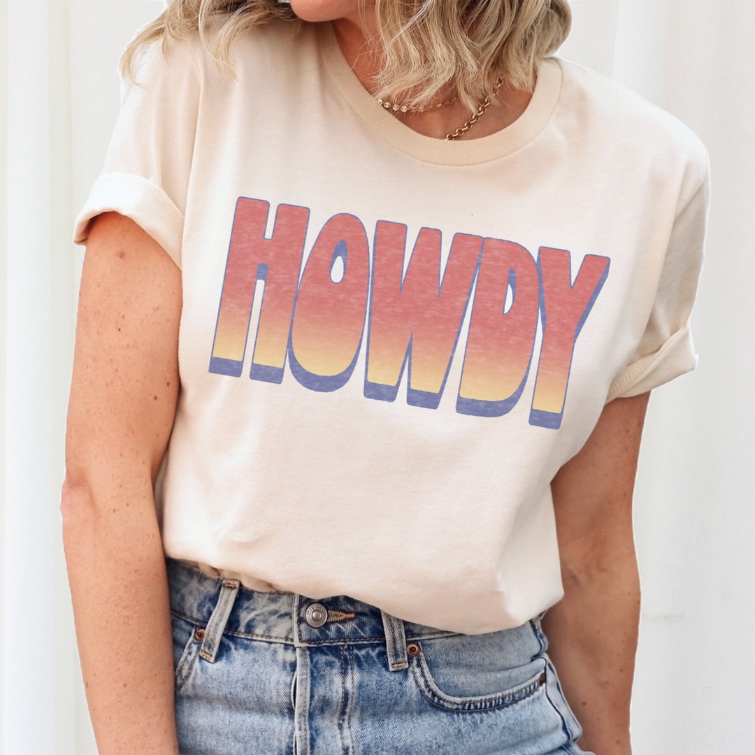 Howdy Shirt, Retro Cowboy Tee, Cowboy Shirt, Country Western Shirt ...