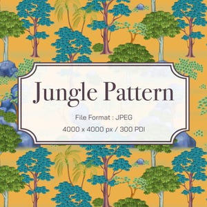 Jungle Seamless Pattern for Fabric Print, Wallpaper, and Home ...