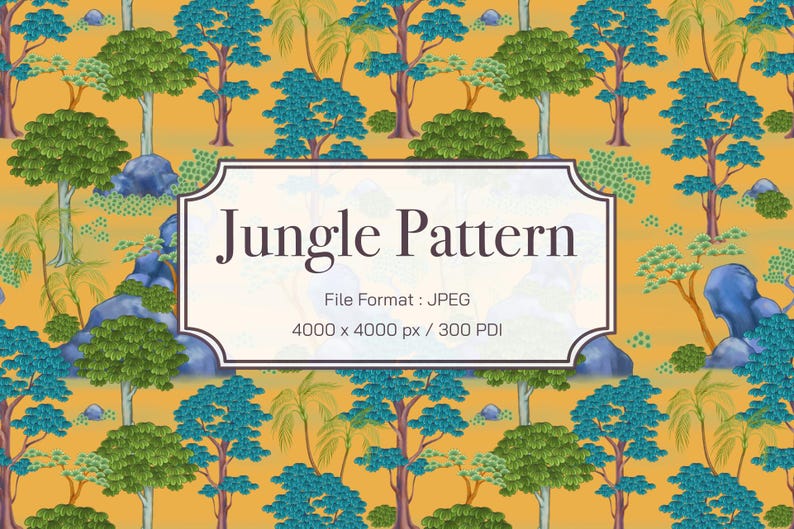 Jungle Seamless Pattern for Fabric Print, Wallpaper, and Home ...