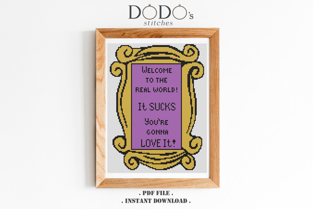 Friends Cross Stitch Pattern, TV Show, Home Decor, Counted X Stitch ...