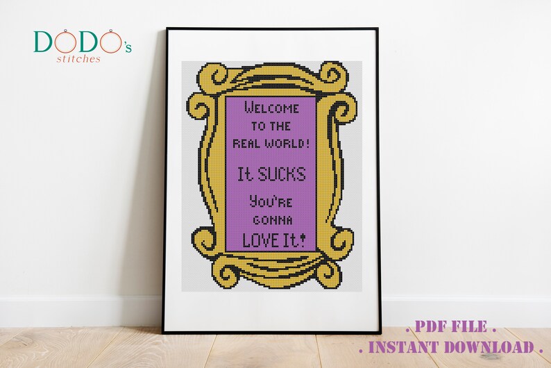 Friends Cross Stitch Pattern, TV Show, Home Decor, Counted X Stitch ...