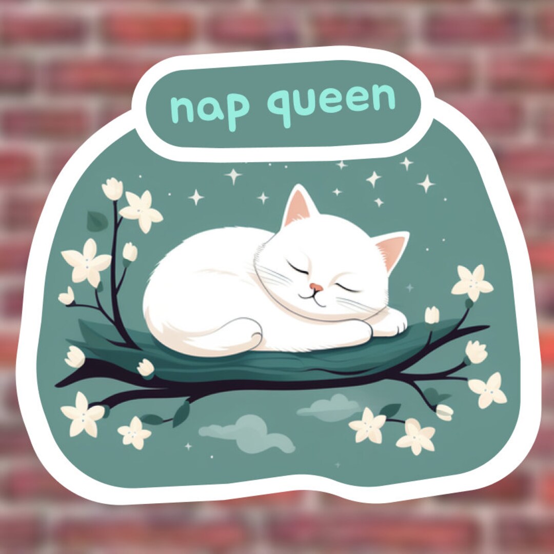 Nap Queen, Meme, Funny Sticker, Tumbler Sticker, Water Bottle Sticker ...