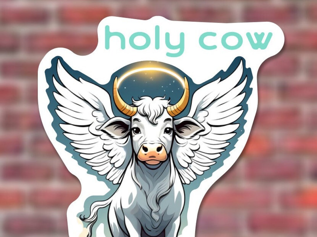 Holy Cow, Meme, Tumbler Sticker, Water Bottle Sticker, Vinyl Sticker ...