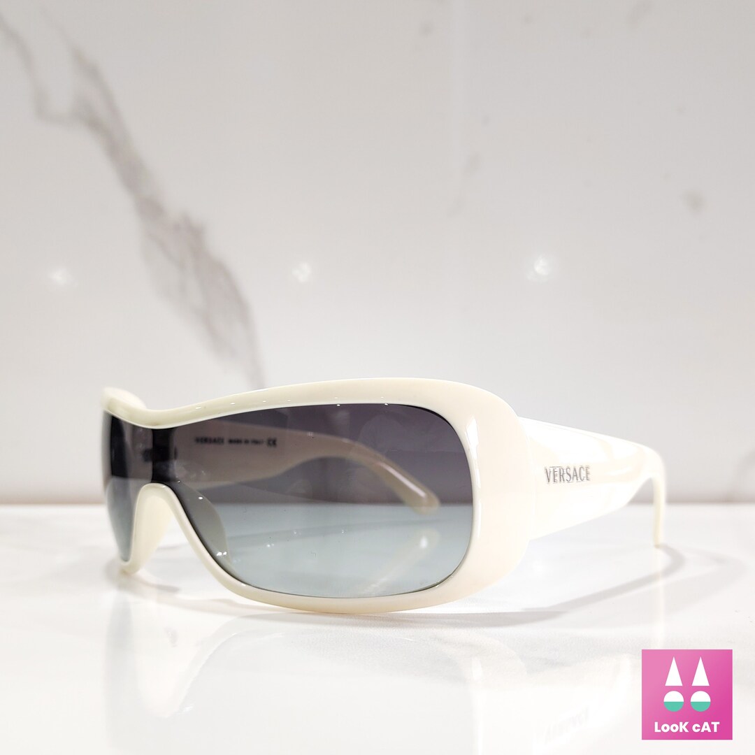 Versace 4098 Vintage Sunglasses Wrap Shield Wraparound Occhiali Gafas ...