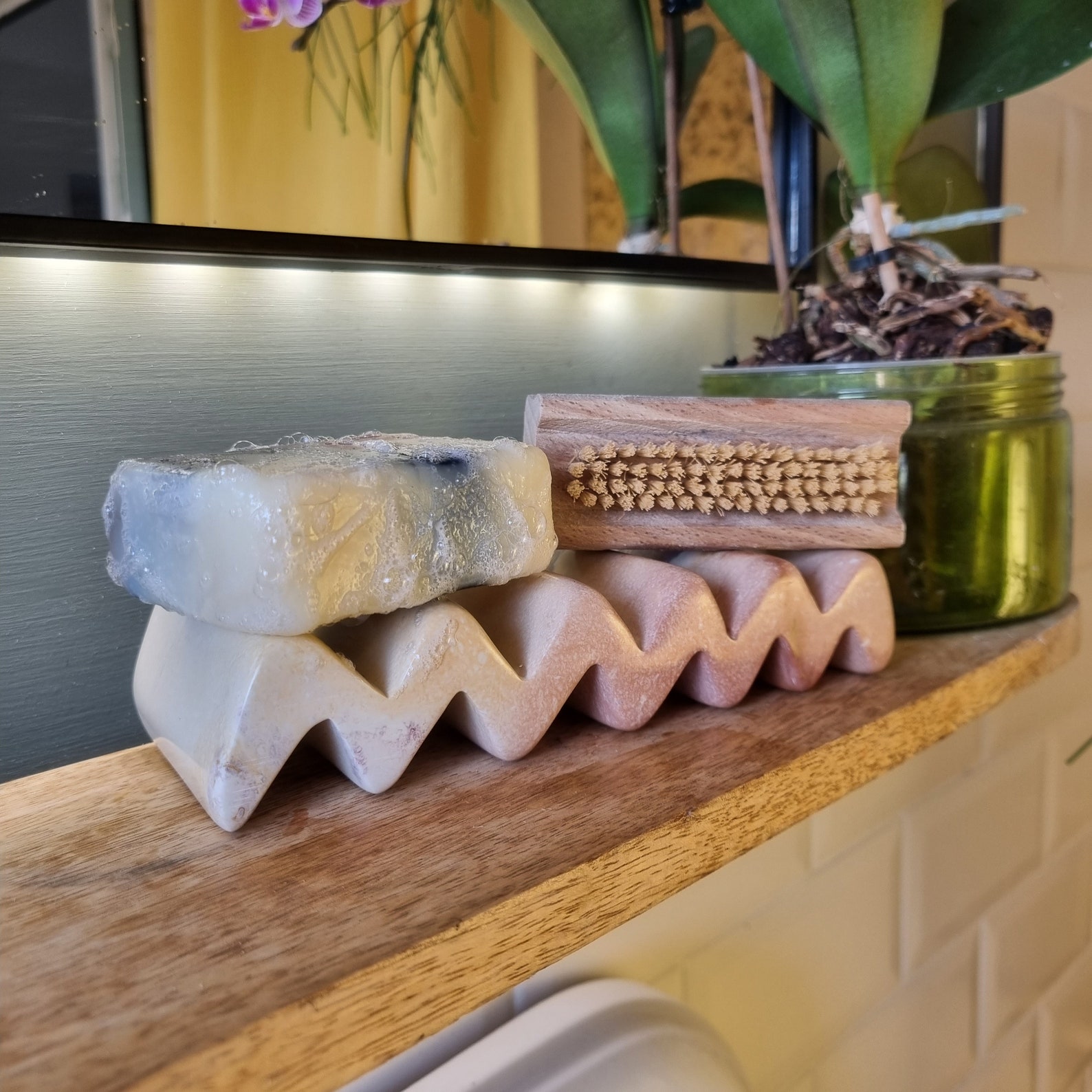 Extra Large Soap Dish | Carved Soapstone Bar Soap Dish | Ethical Home ...