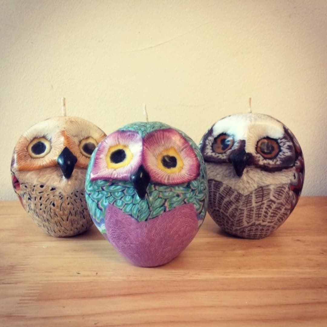 Owl Candle | Gifts for Bird Lovers | Owl Decor | Fair Trade Handmade ...