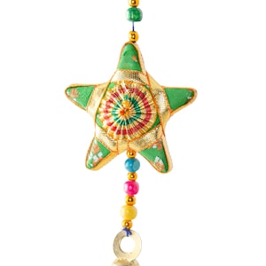 Hanging Star Decorations | Handmade Ethical Hanging Star With Bell ...