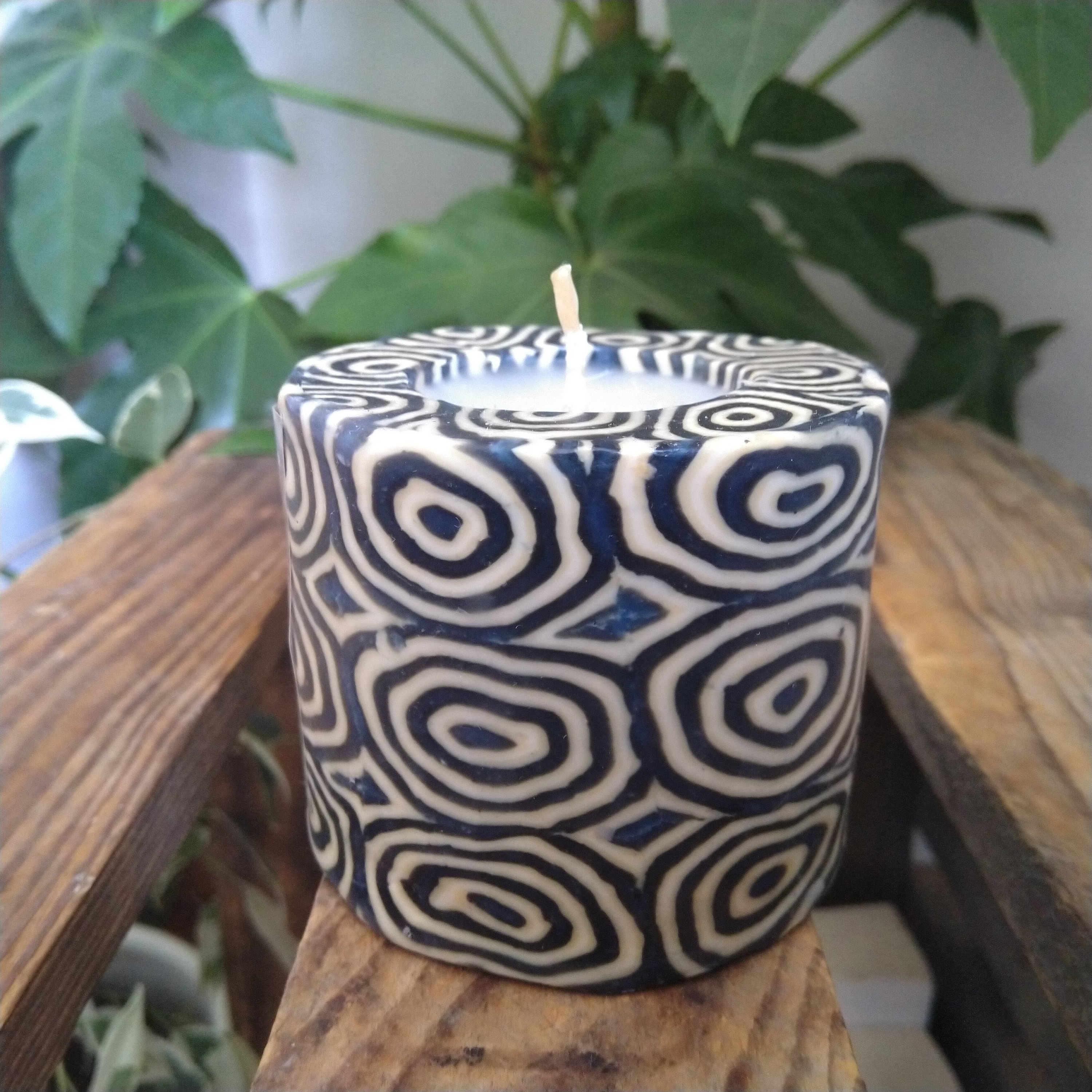 Swirl Pillar Candles Fair Trade Candles Ethical Patterned | Etsy
