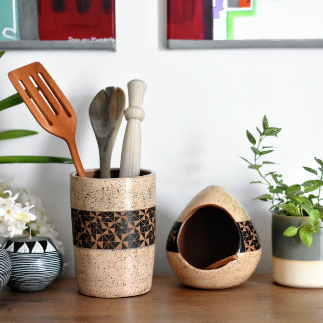 Ceramic Utensil Holders | Handmade Kitchen Storage | Ethical Utensil ...