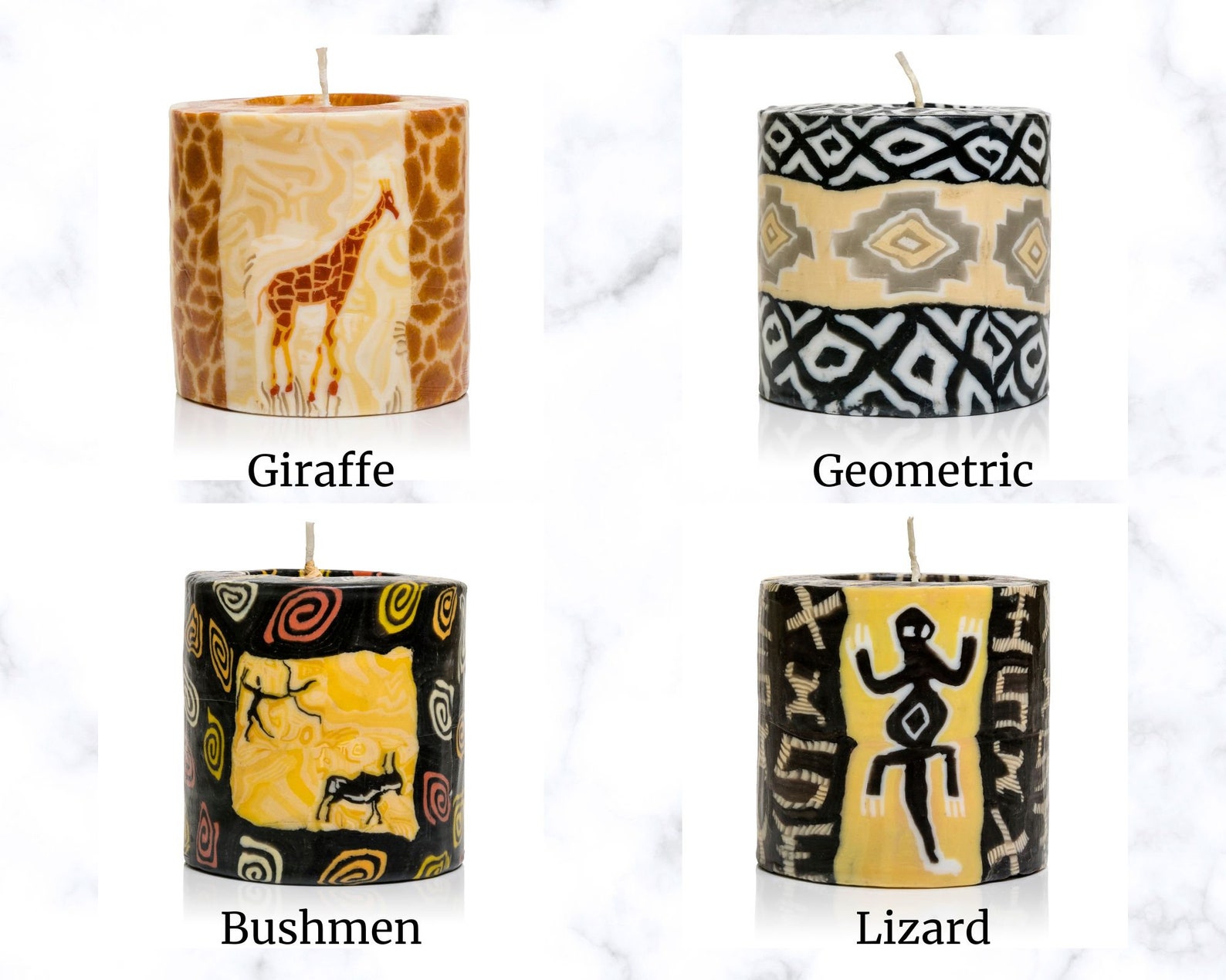Patterned Pillar Candles Fair Trade Swazi Candles - Etsy