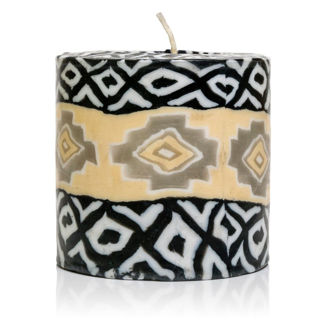 Patterned Candles | Aesthetic Candles in Tribal Pattern | Fair Trade ...