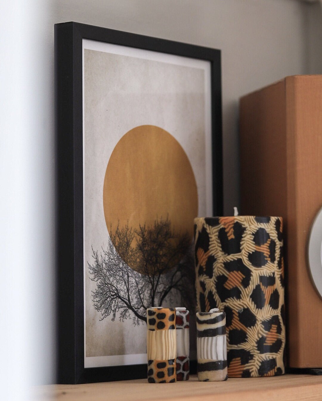 Leopard Print Pillar Candles - Fair Trade African Animal Print Candles ...