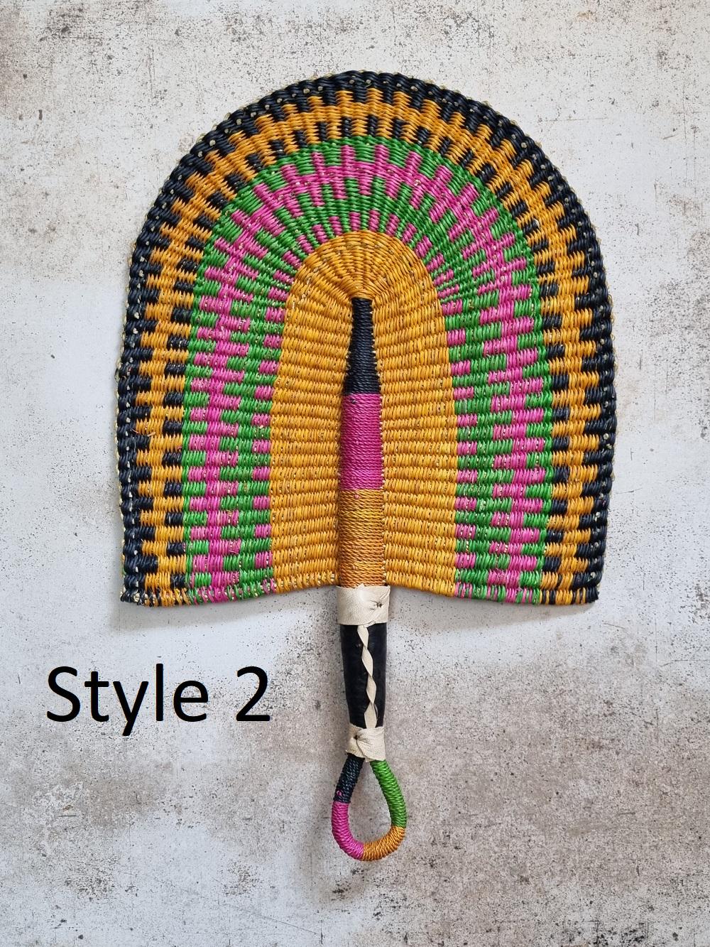 Large Bolga Fan, Colourful Handwoven African Fan, Sustainable Handheld ...