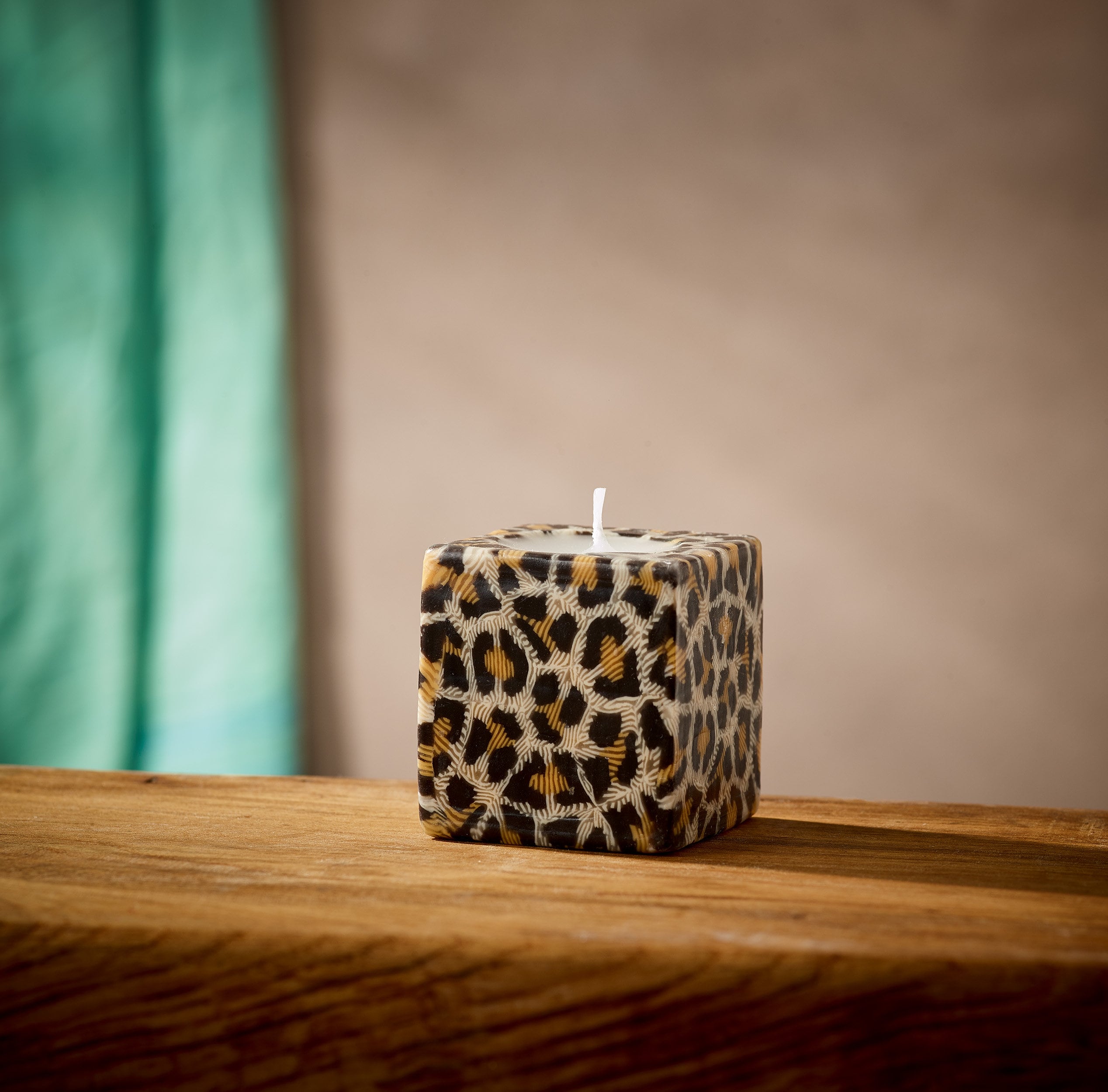 Leopard Print Pillar Candles Fair Trade African Animal Print - Etsy
