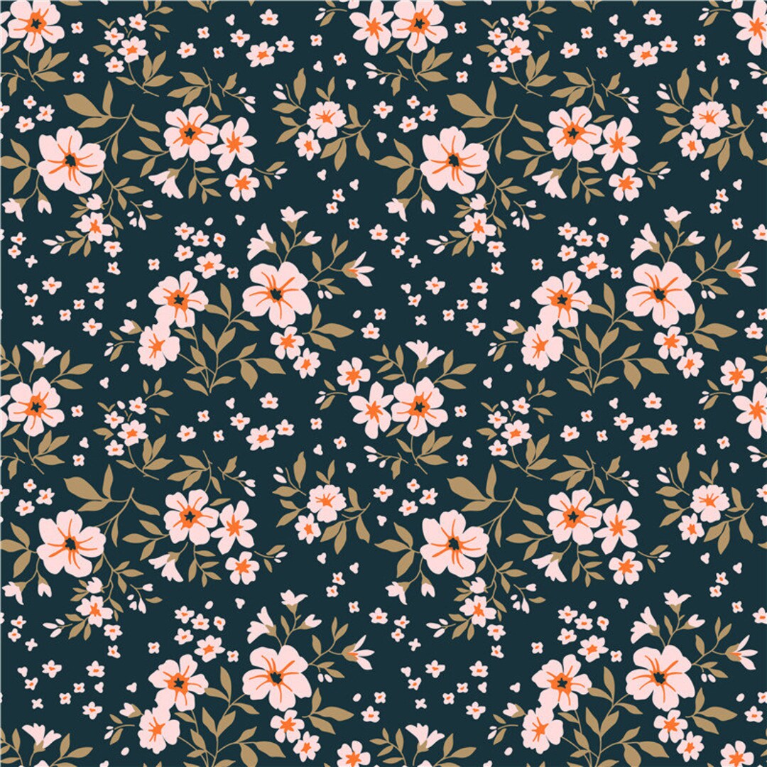 7655 4 Stretch Way Newest Small Flower Print Polyester Spandex Matt ...