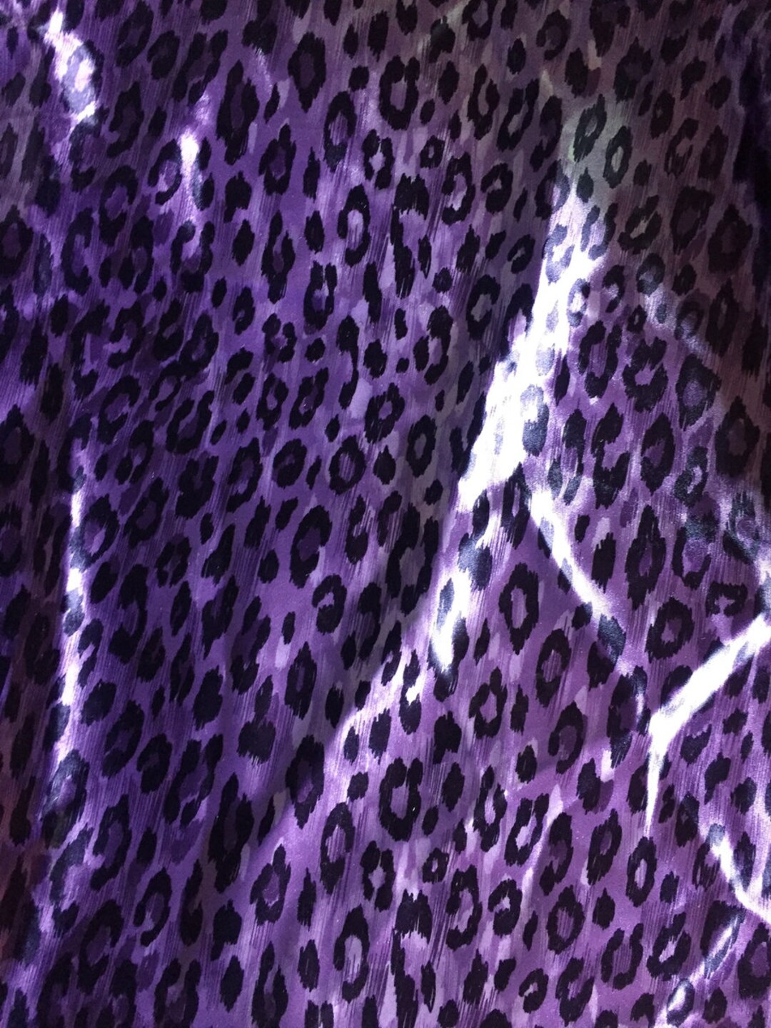 S 6163# 2 Stretch Way Shinning Thicker Satin Leopard Print, Polyester ...