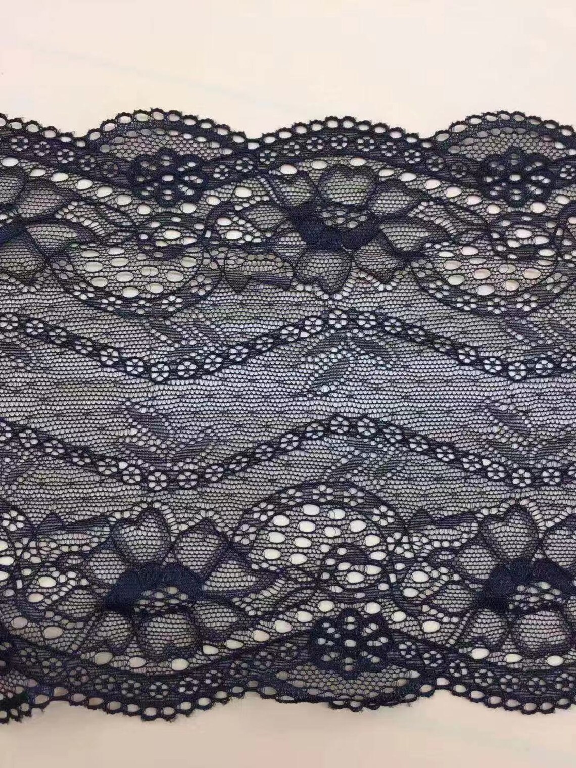 6.7 Inche Width Stretch Black Lace Design 90nylon / 10 Spandex - Etsy