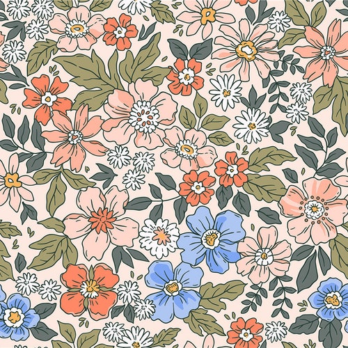 3347 4 Stretch Way Small Flower Printing Polyester Spandex | Etsy