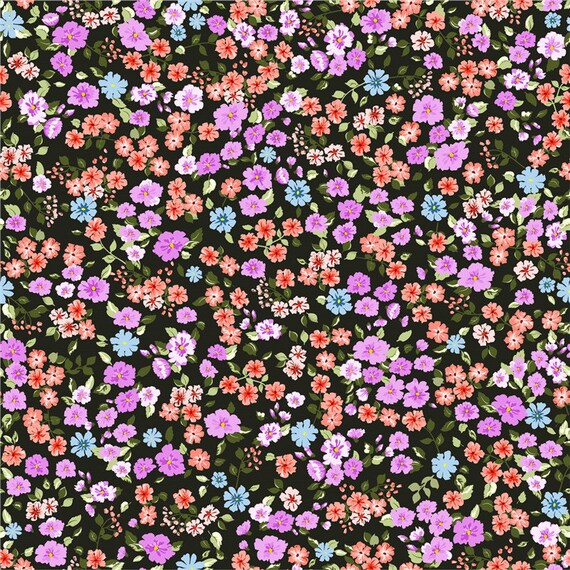 2968 4 Stretch Way Small Flower Print Polyester Spandex | Etsy