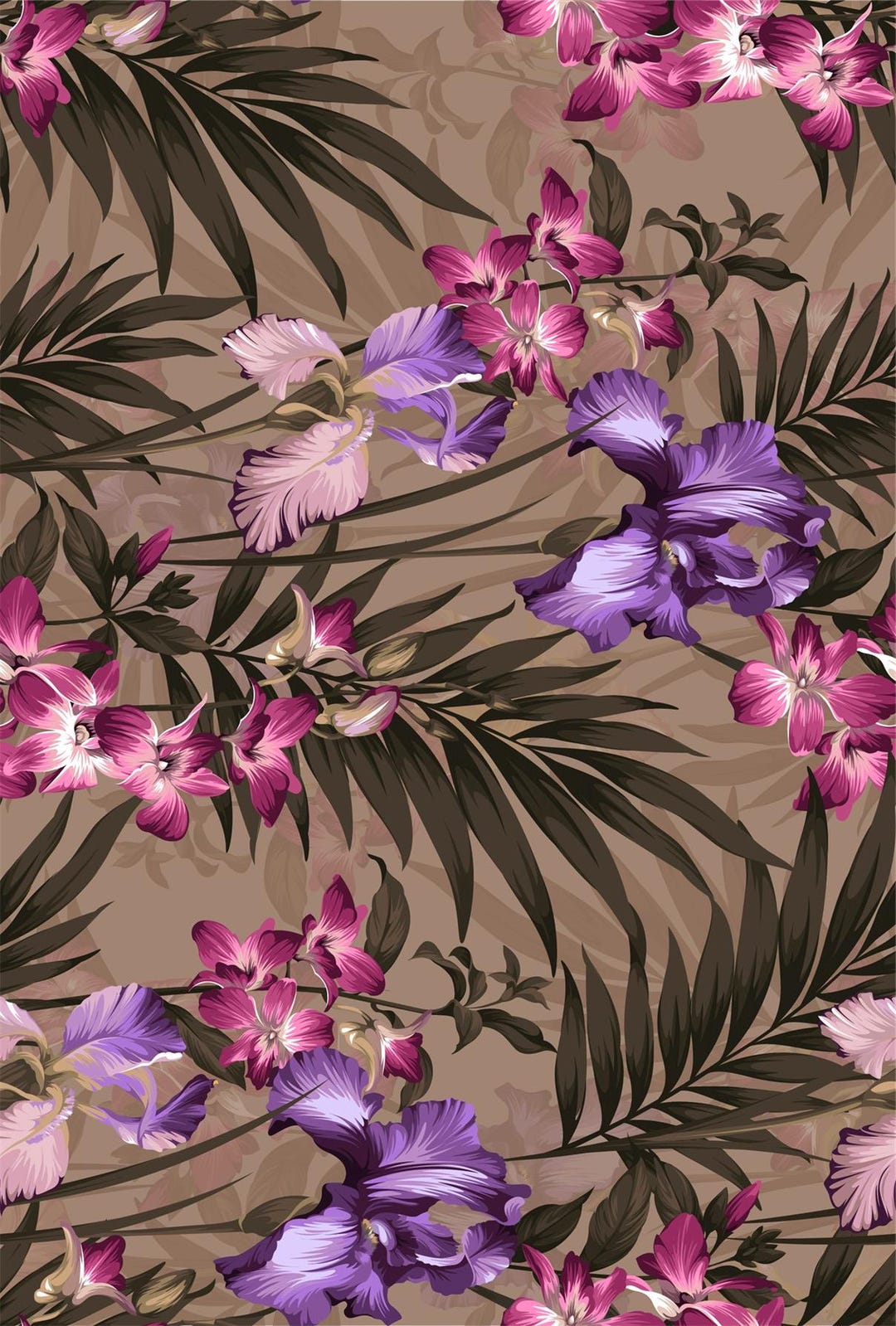 400# 4 Stretch Way Newest Watercolor Flower Design Polyester Spandex ...